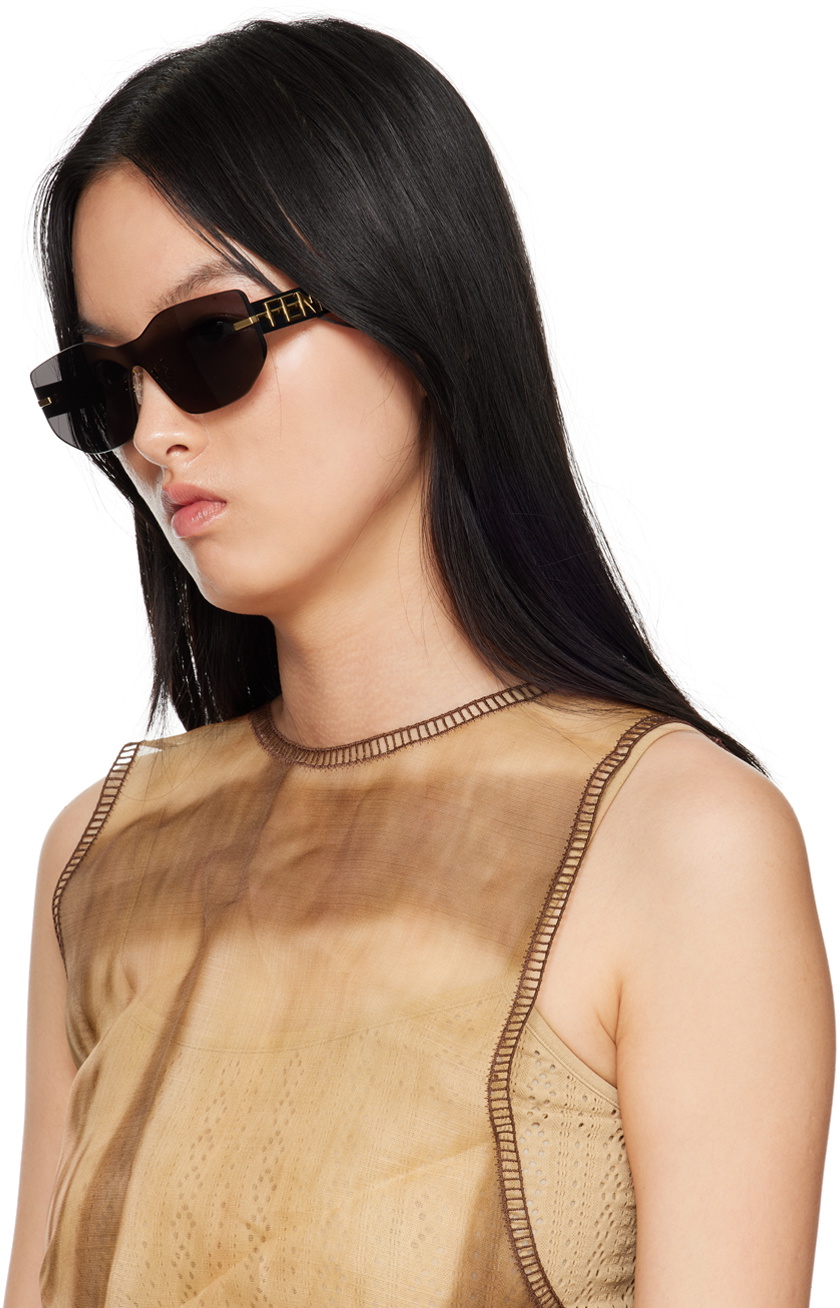 Fendi Gold Fendigraphy Sunglasses Fendi