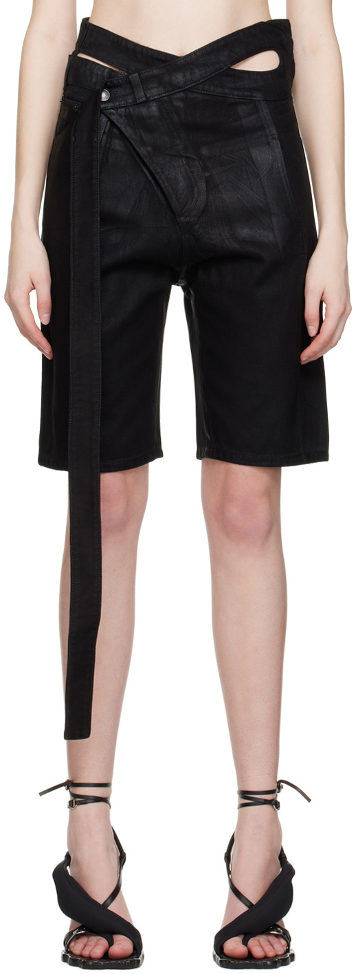 Ottolinger Black Wrap Denim Shorts Ottolinger