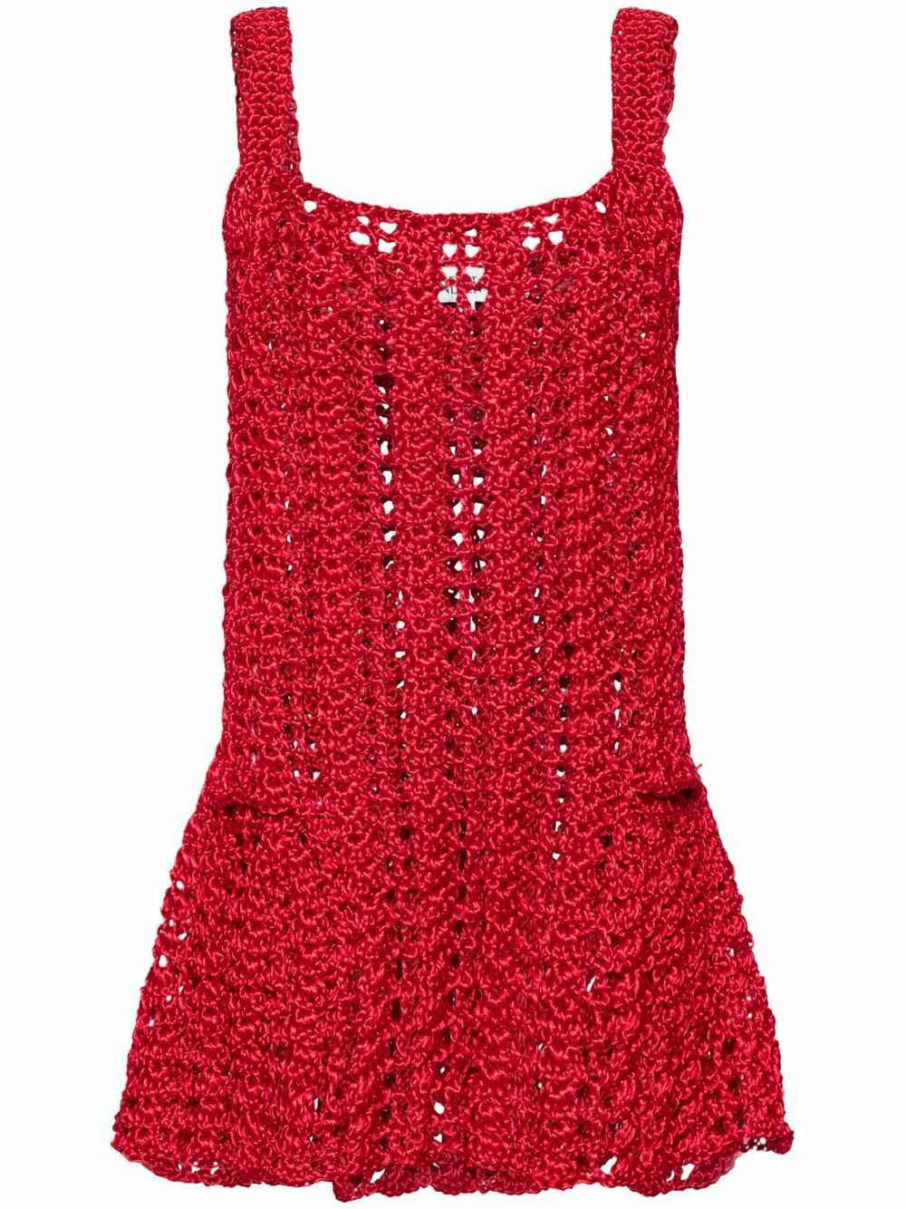 JW Anderson Red Crochet Mini Dress JW Anderson