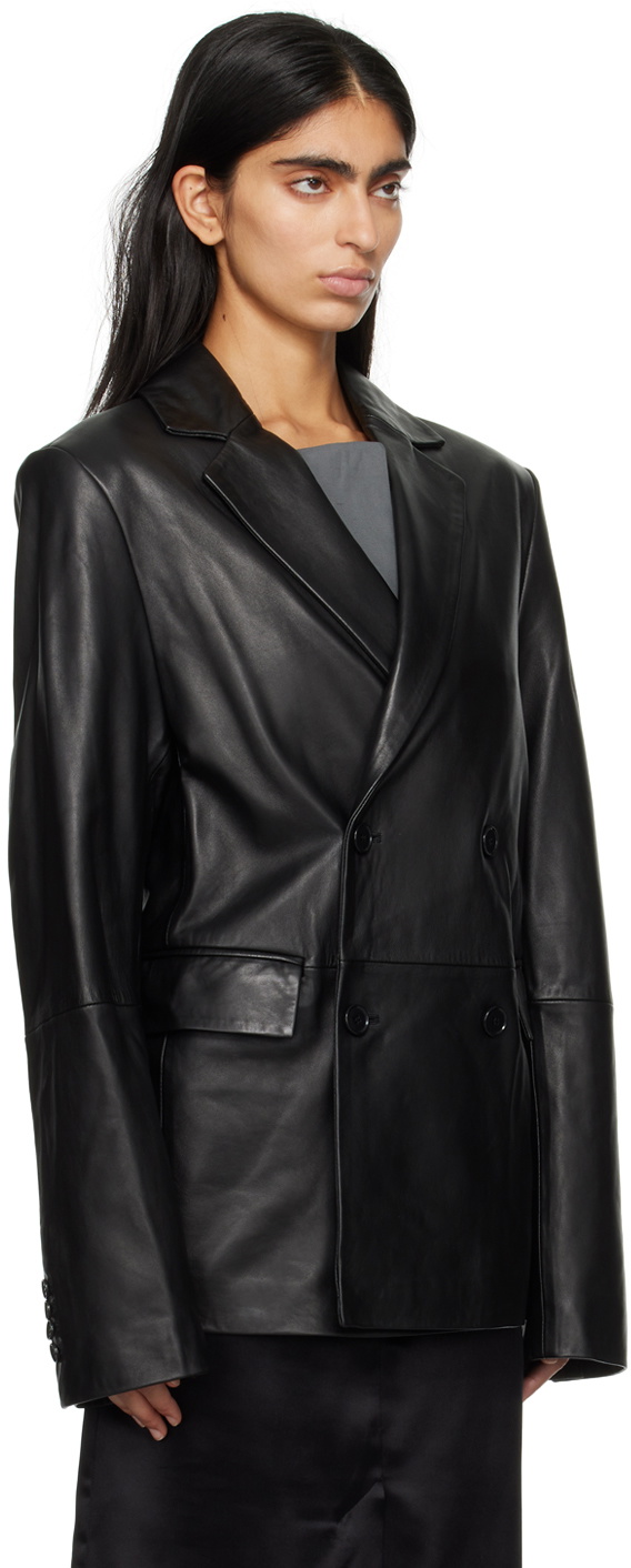 Loulou Studio Black Davao Leather Jacket Loulou Studio