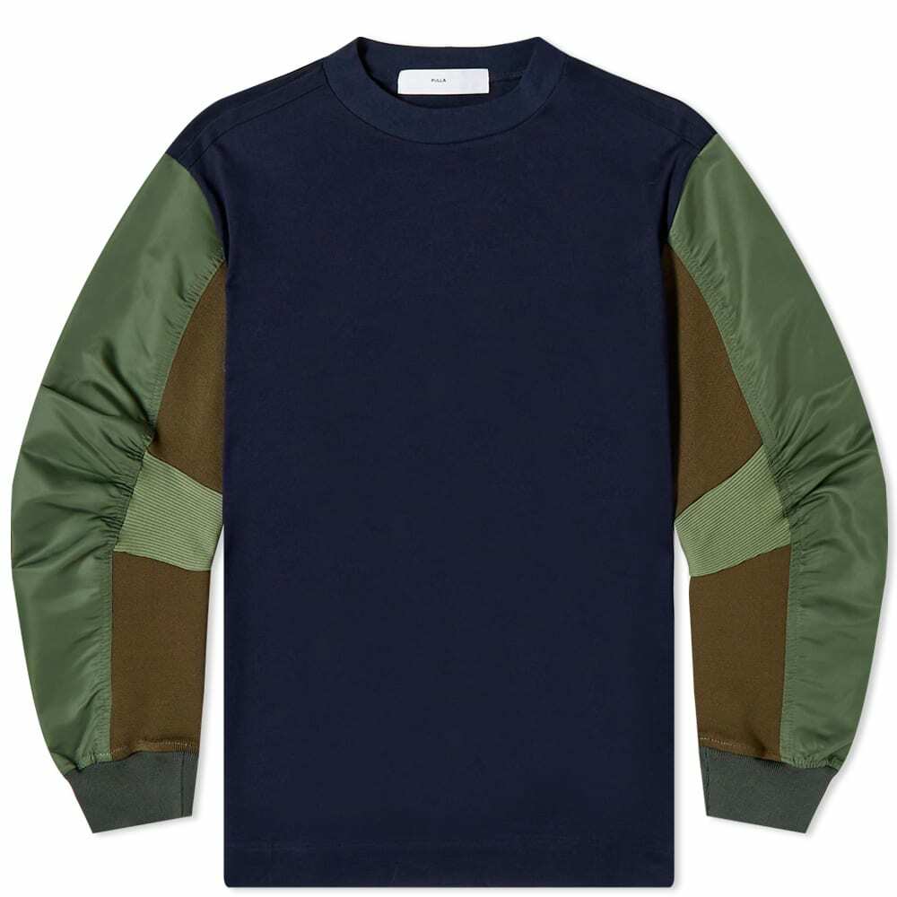 Toga Pulla Women's Bomber Jacket Sleeve Top in Navy Toga Pulla