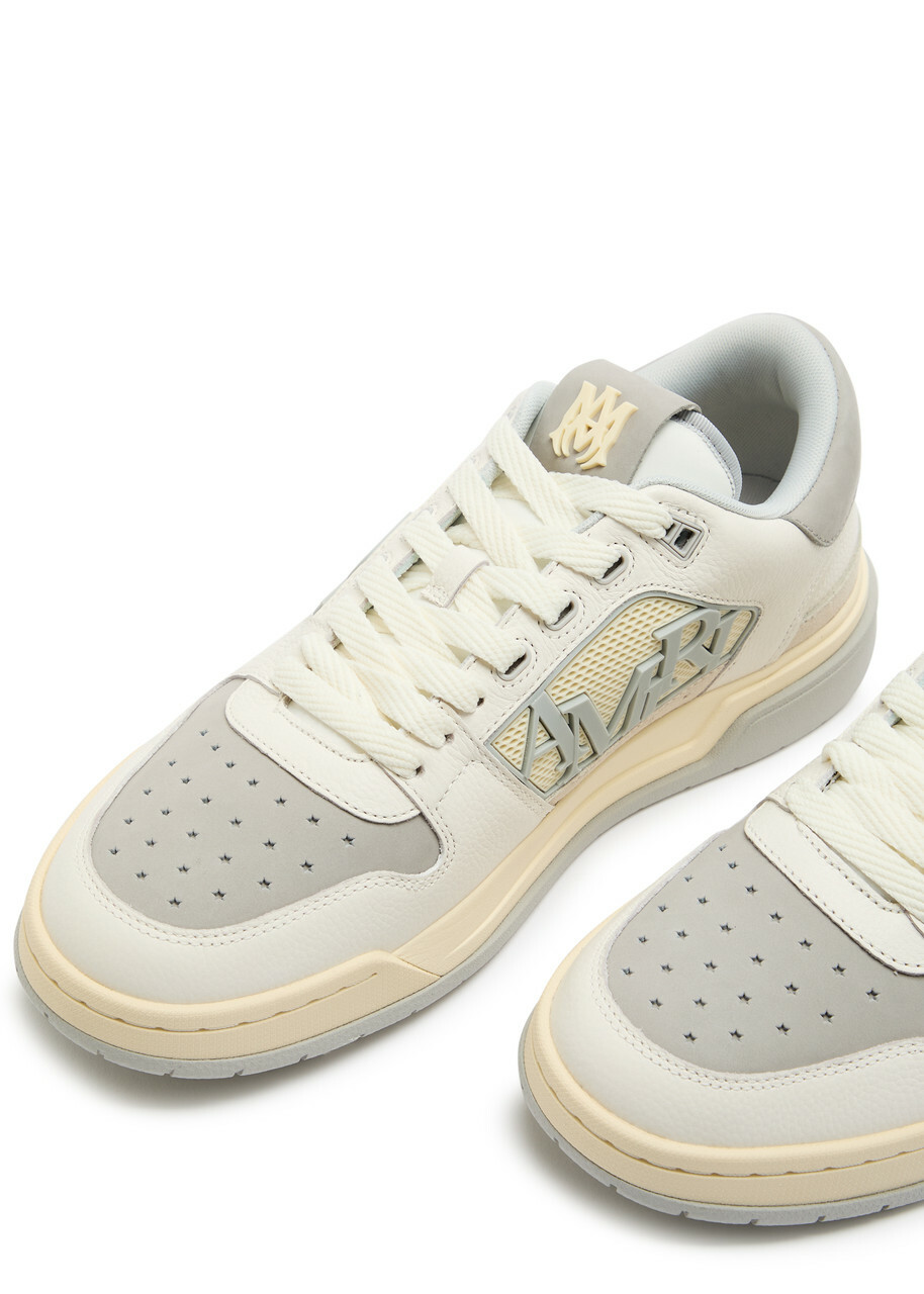 Amiri Classic Panelled Grained Leather Sneakers Grey Amiri