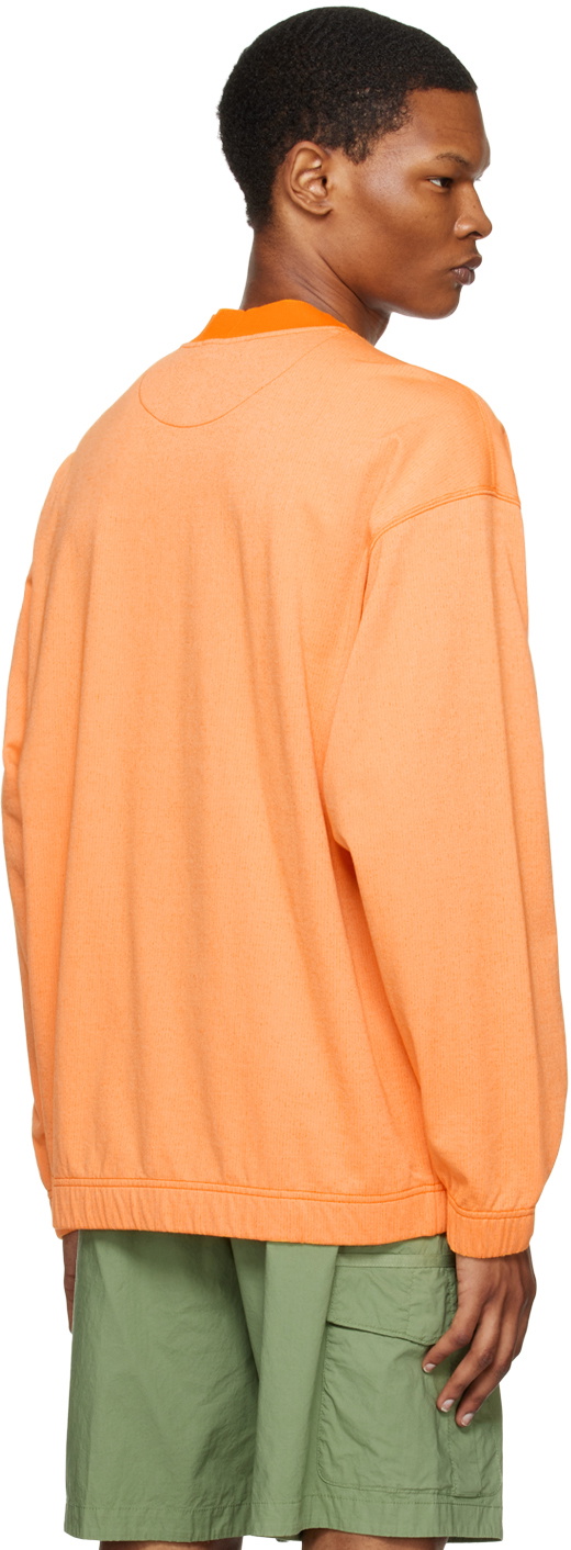 Stone Island Orange Garment-Dyed Sweatshirt Stone Island
