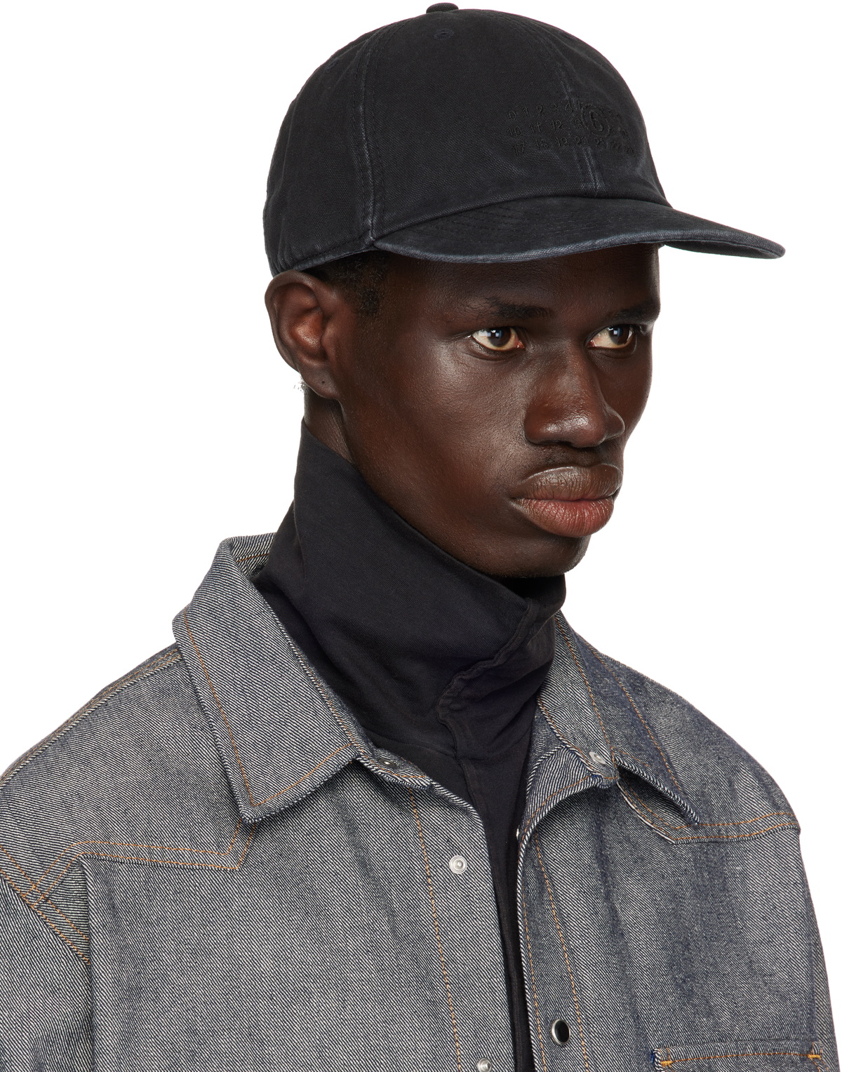 MM6 Maison Margiela Black Canvas Cap MM6 Maison Margiela