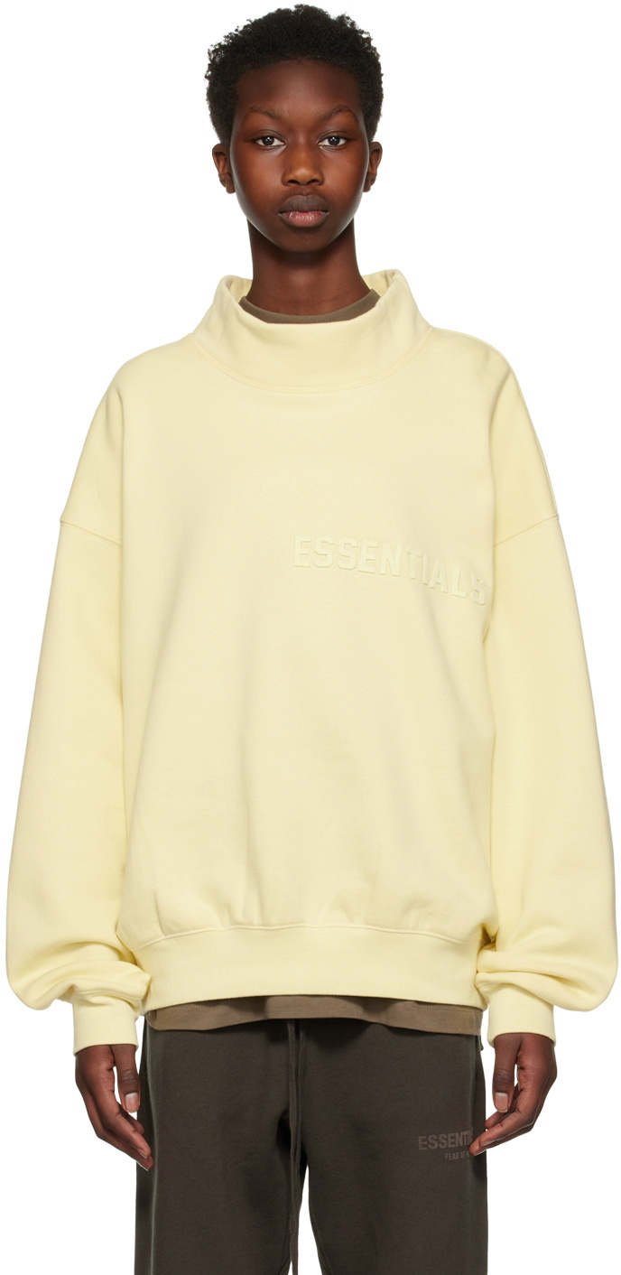 Essentials Yellow Mock Neck Sweatshirt Essentials