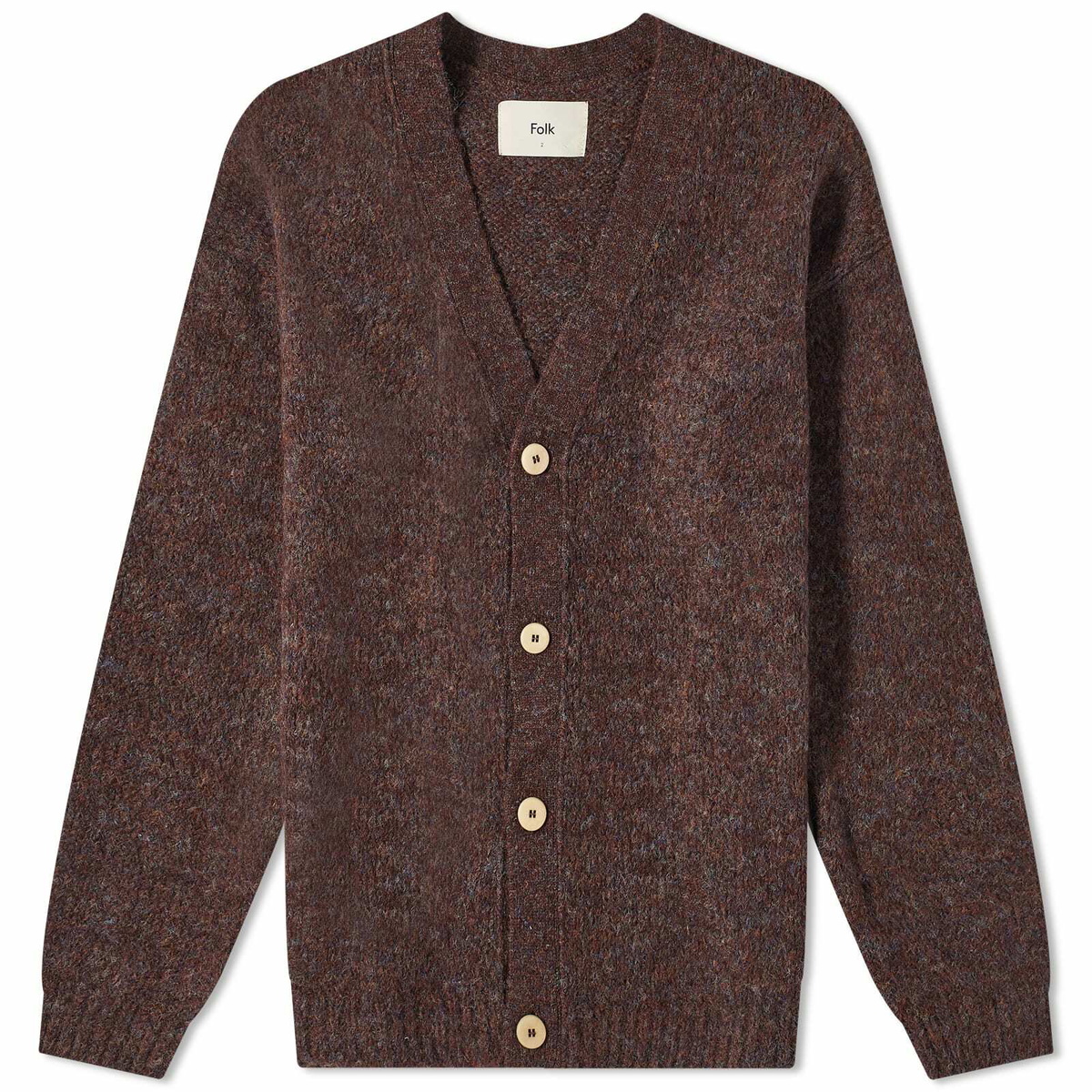 Folk Men's Signal Cardigan in Fig Folk