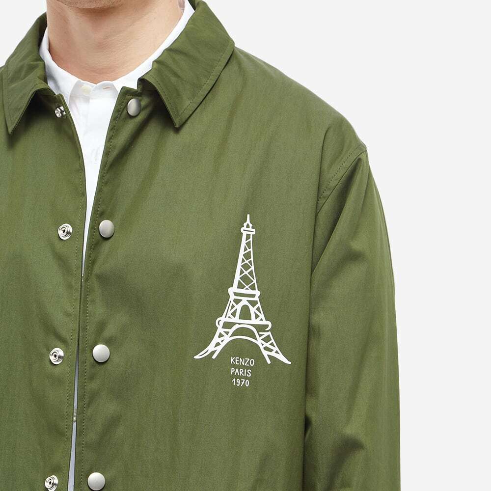 Kenzo Men's Eiffel Tower Coach Jacket in Dark Khaki Kenzo