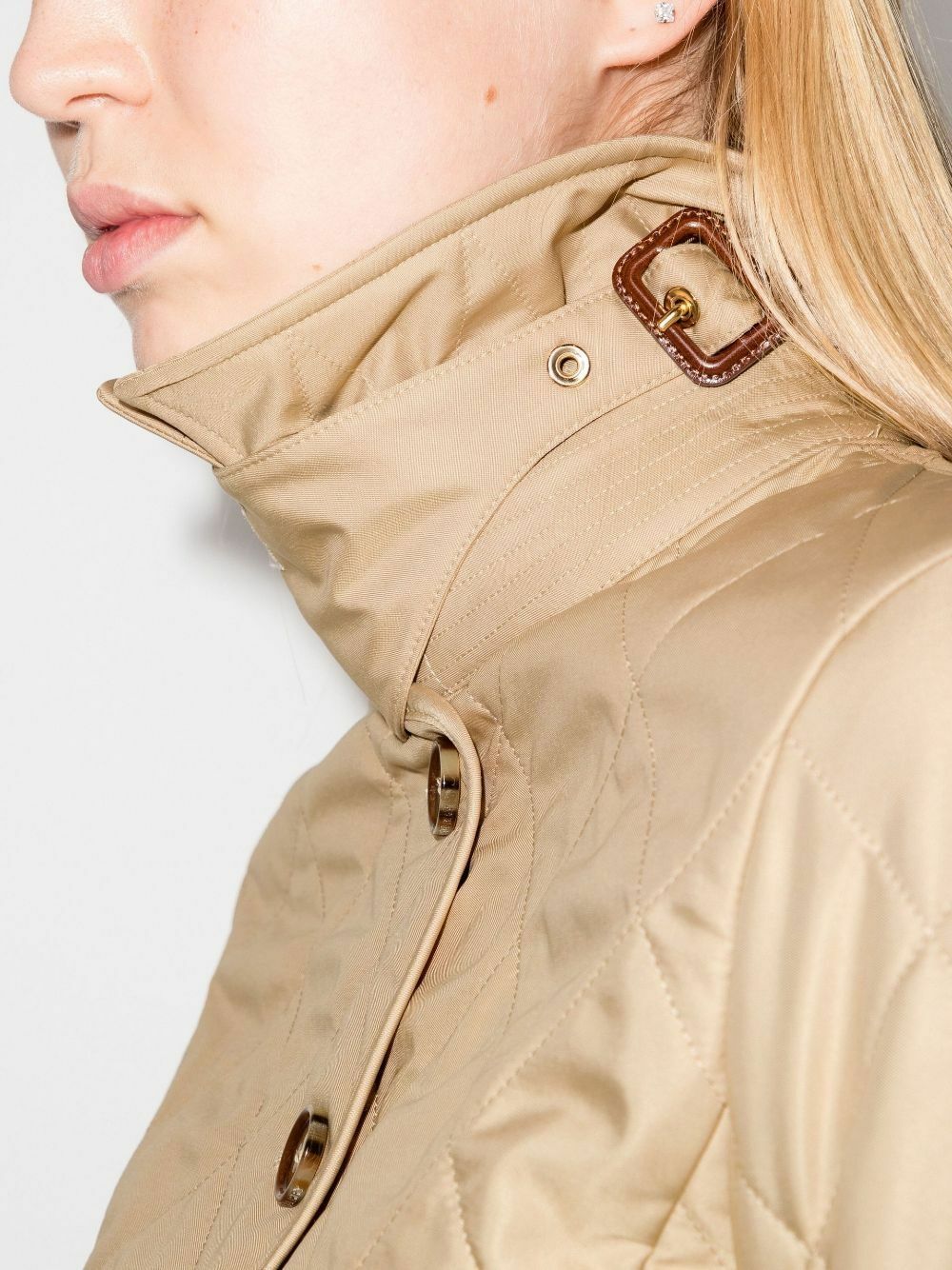 Burberry Neutral Quilted Jacket Burberry