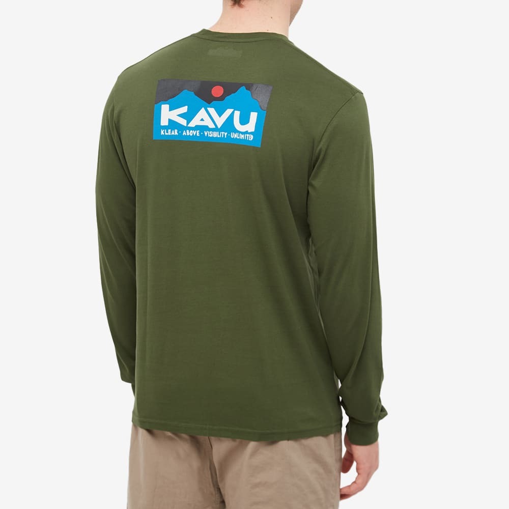 KAVU Men's Long Sleeve Etch Art T-Shirt in Green KAVU