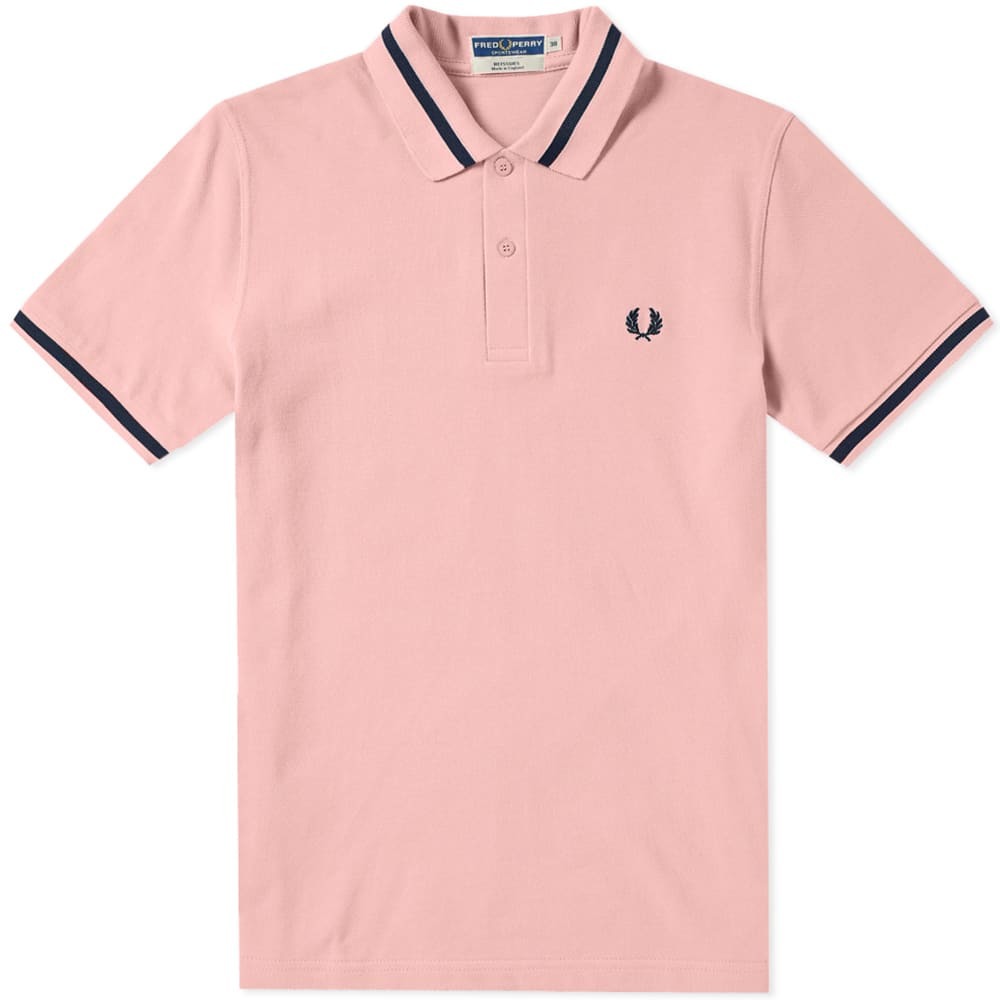 Fred Perry Reissues Original Single Tipped Polo Pink Fred Perry