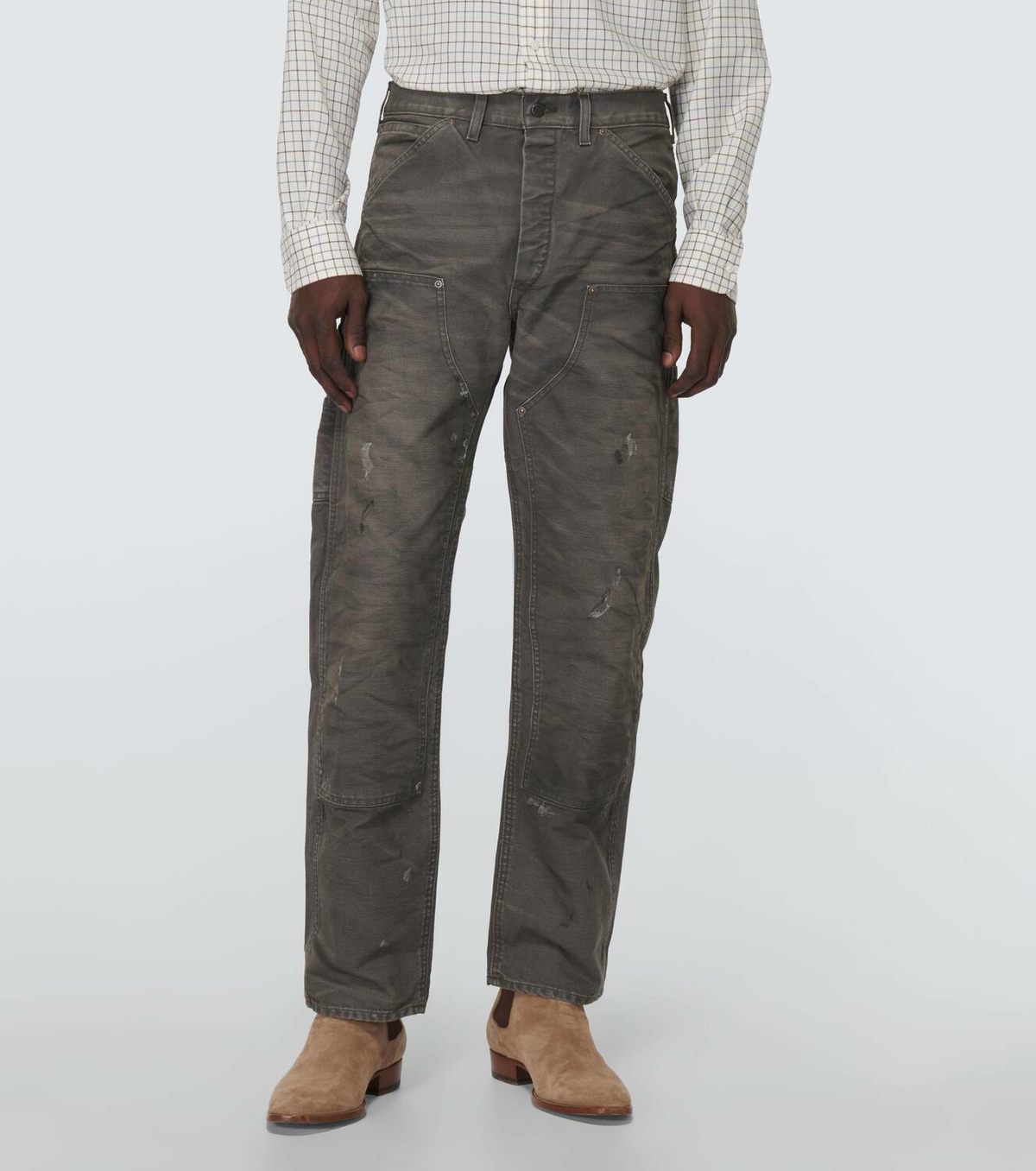 RRL Jenkins distressed cotton canvas pants RRL