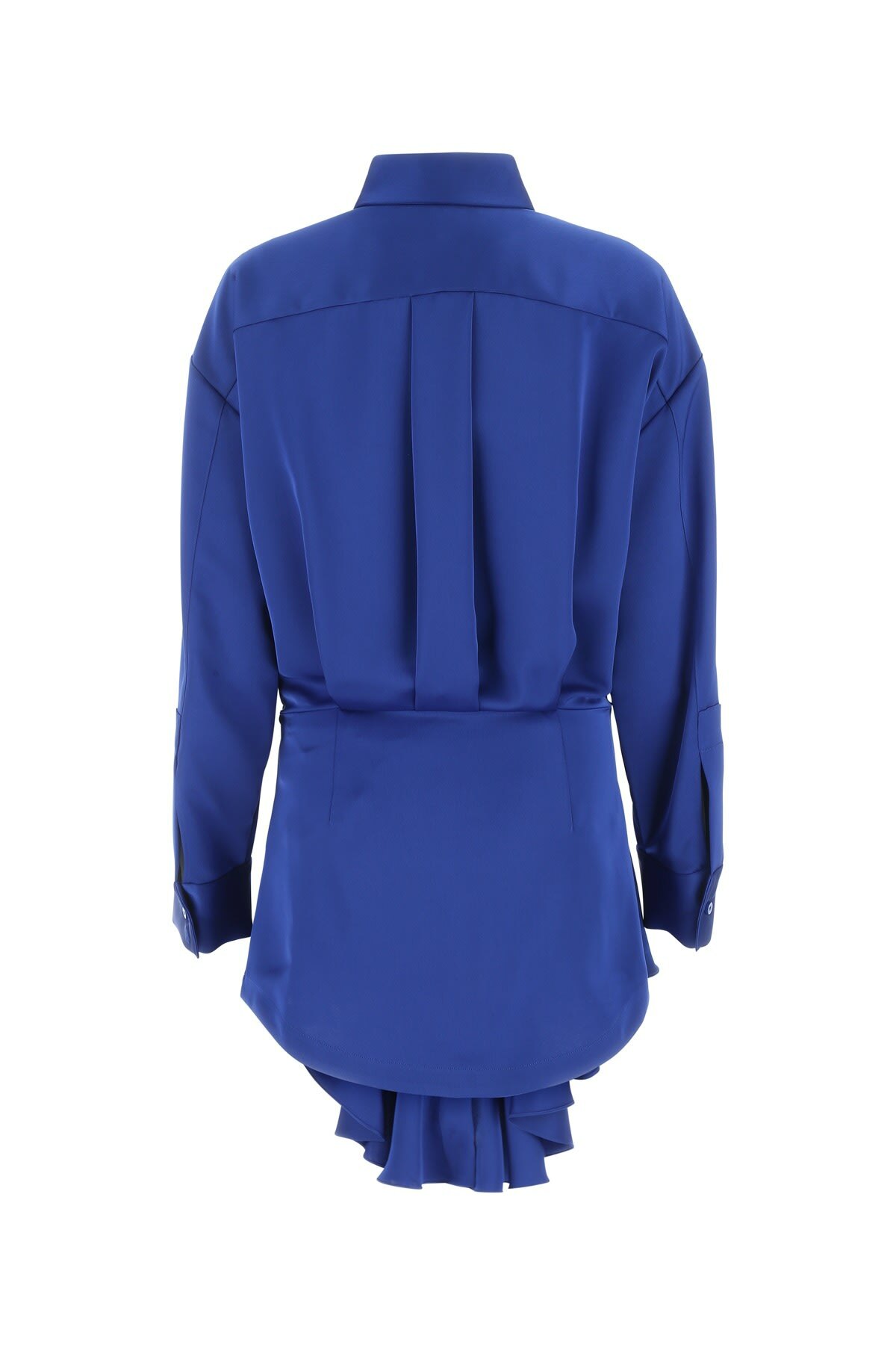 The Attico Electric Blue Satin Candice Mini Dress The Attico