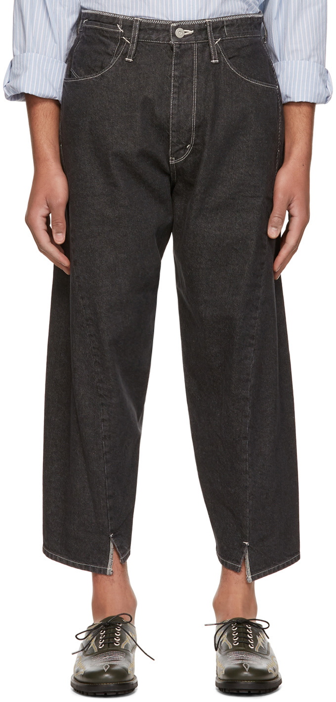 Kuro Black Vented Cuff Jeans Kuro