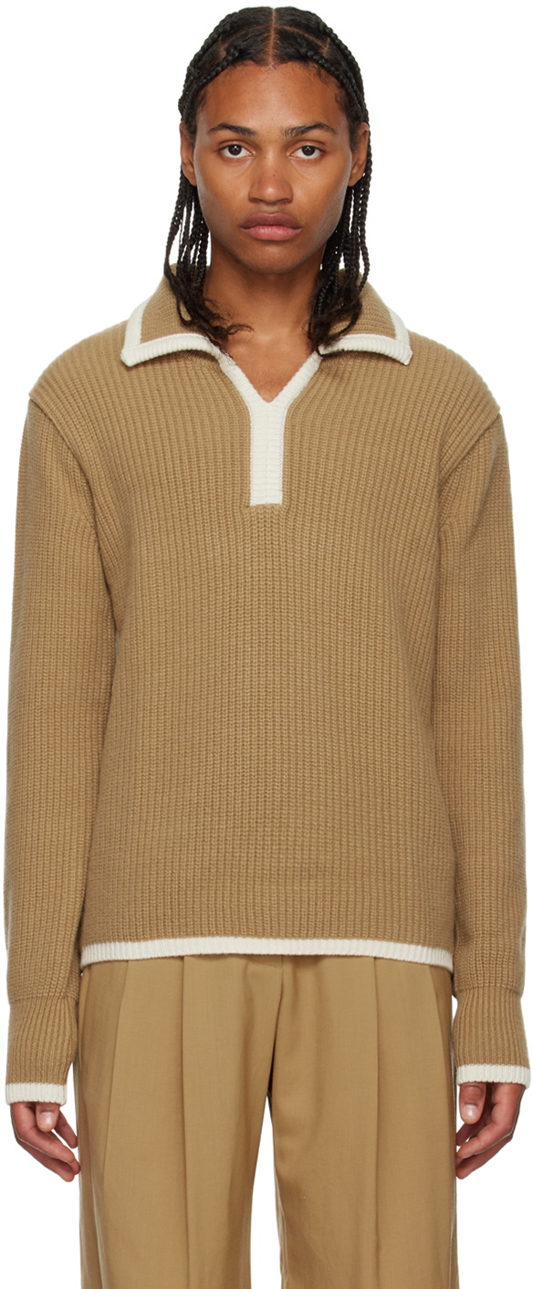 LOW CLASSIC Beige Stripe Polo Low Classic