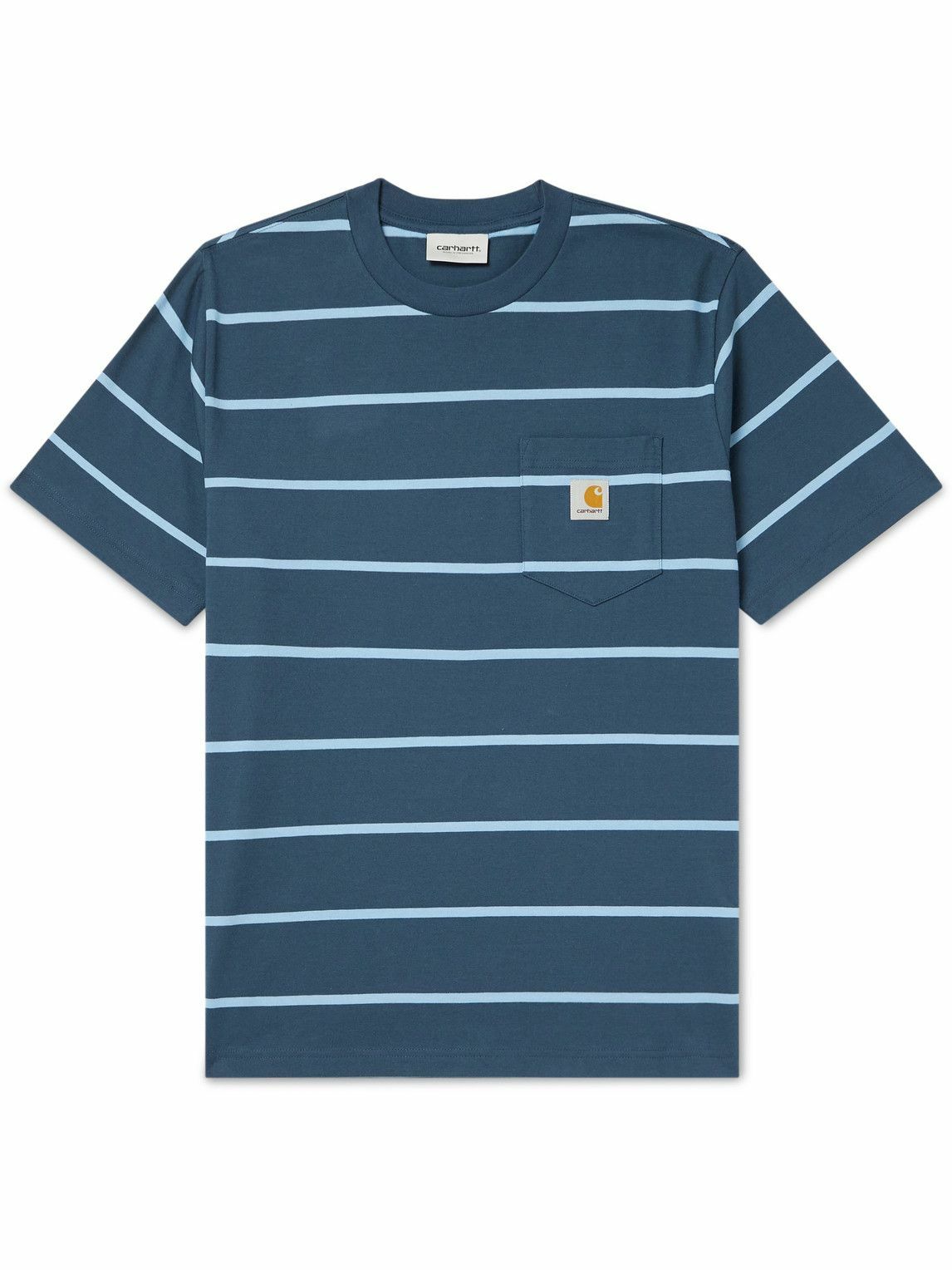 Carhartt WIP - Aiken Logo-Appliquéd Striped Cotton-Jersey T-Shirt ...