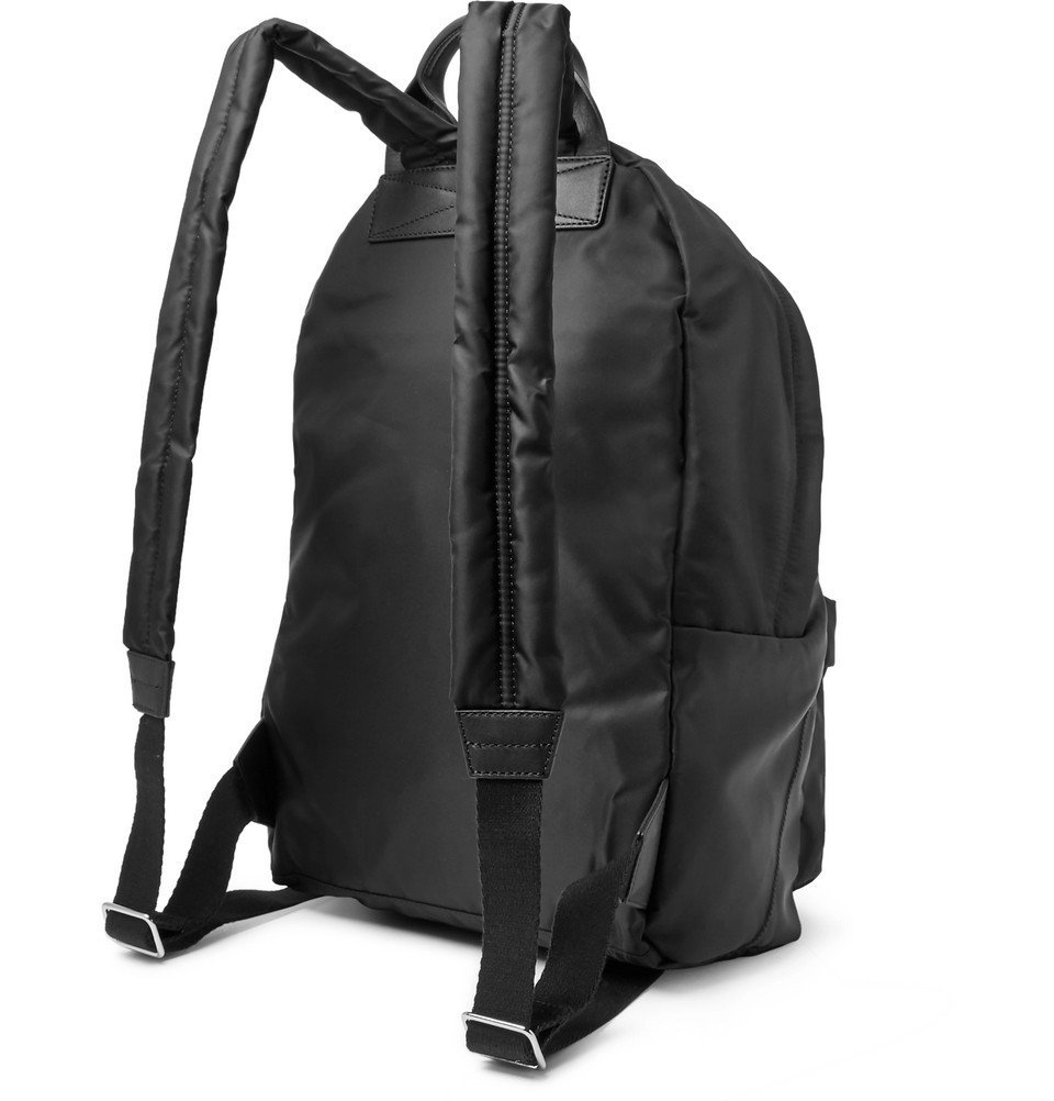 McQ Alexander McQueen - Leather-Trimmed Printed Shell Backpack - Black ...