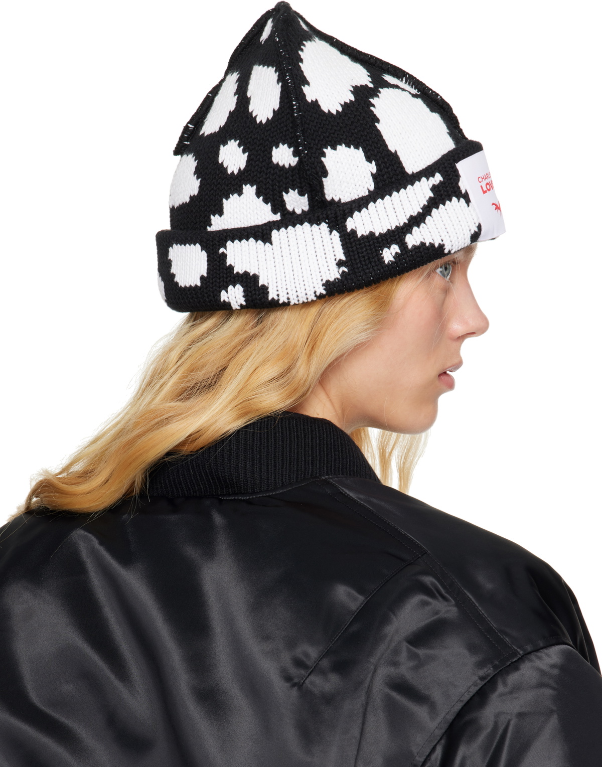 Charles Jeffrey LOVERBOY Black & White Loverboy Beanie Charles Jeffrey ...