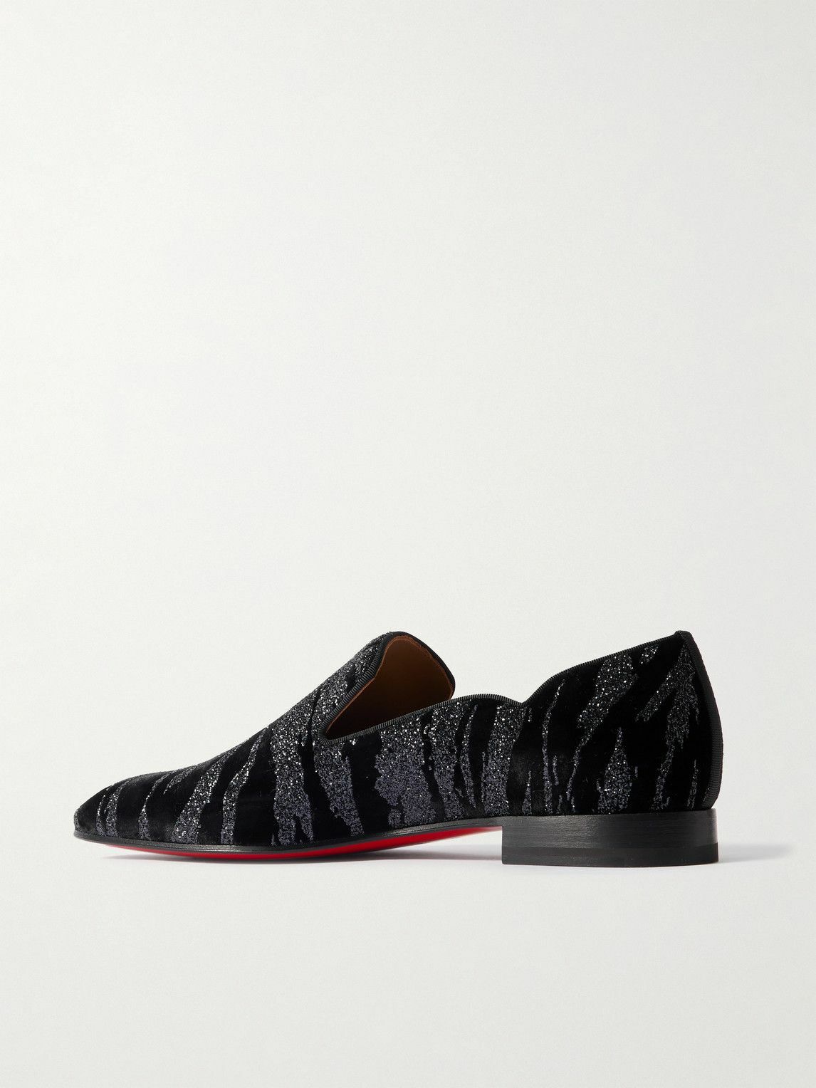 Christian Louboutin - Dandy Chick Grosgrain-Trimmed Embellished Velour ...