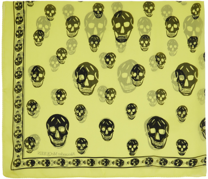 Alexander McQueen Yellow Skull Scarf Alexander McQueen