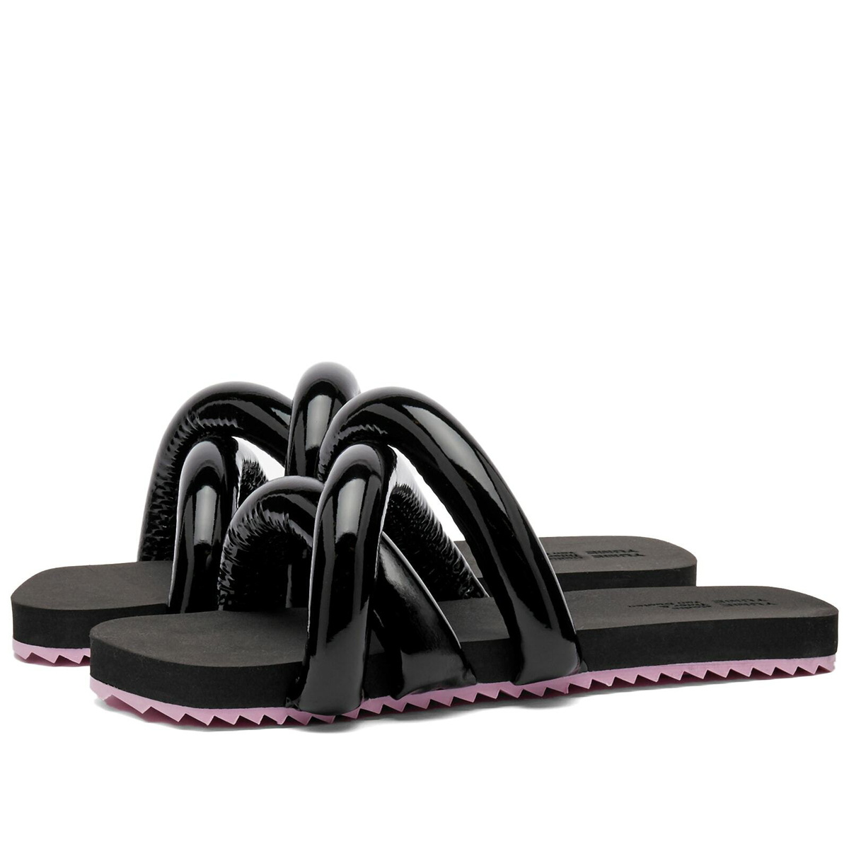 Yume Yume Women's x Studio Their Van Daalen Tyre Slide in Shiny Black ...