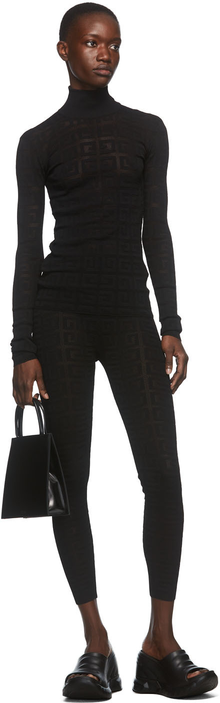 Givenchy Black Monogram Logo Leggings Givenchy