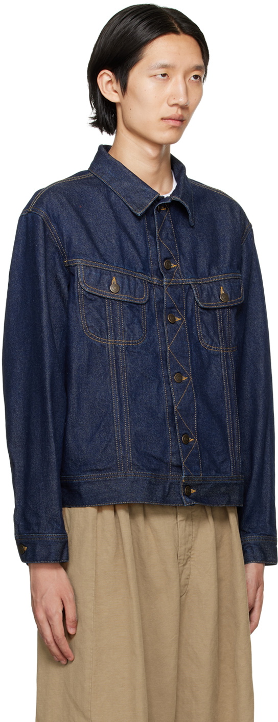 Maison Margiela Indigo Buttoned Denim Jacket Maison Margiela