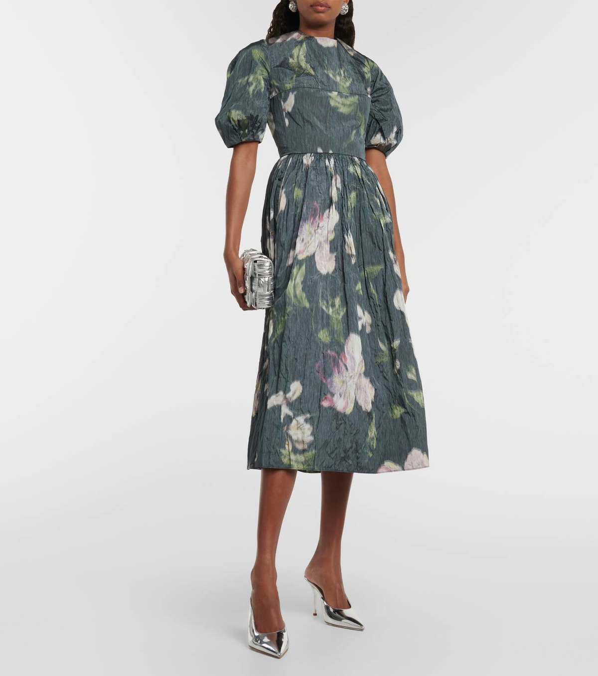 Erdem Floral taffeta midi dress Erdem