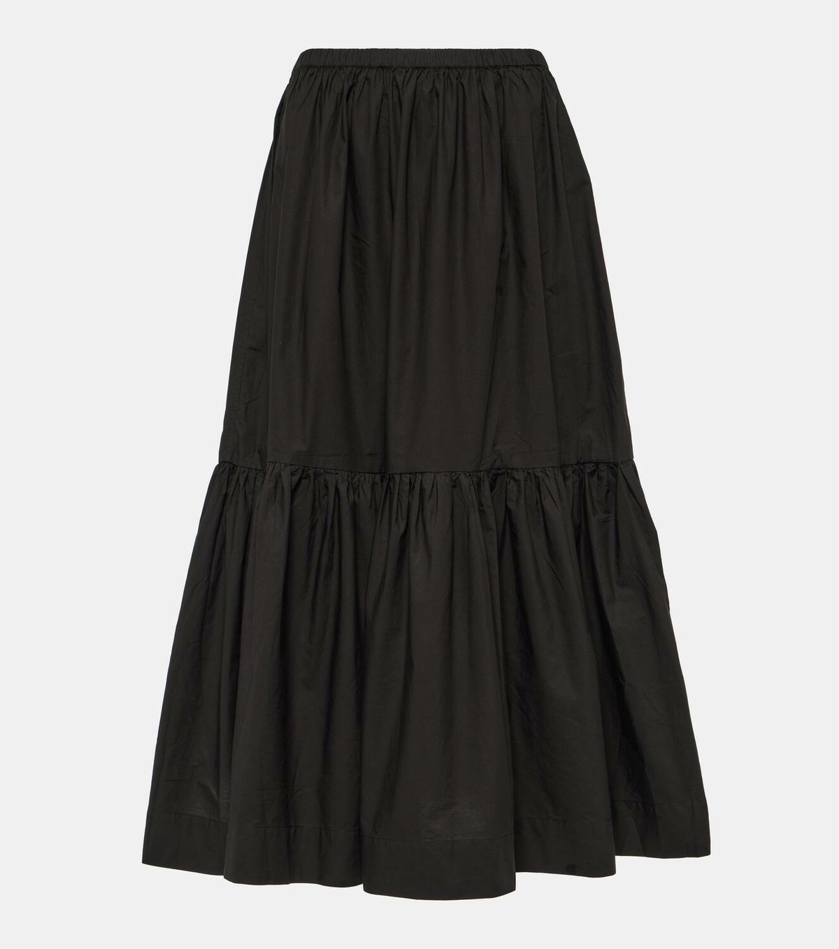 Ganni Cotton poplin midi skirt GANNI