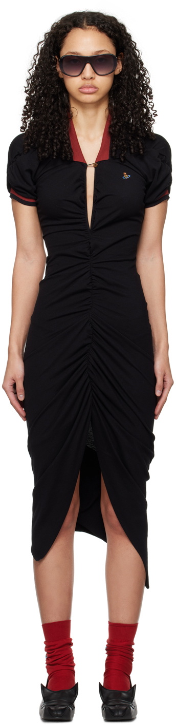 Vivienne Westwood Black Pulling Midi Dress Vivienne Westwood