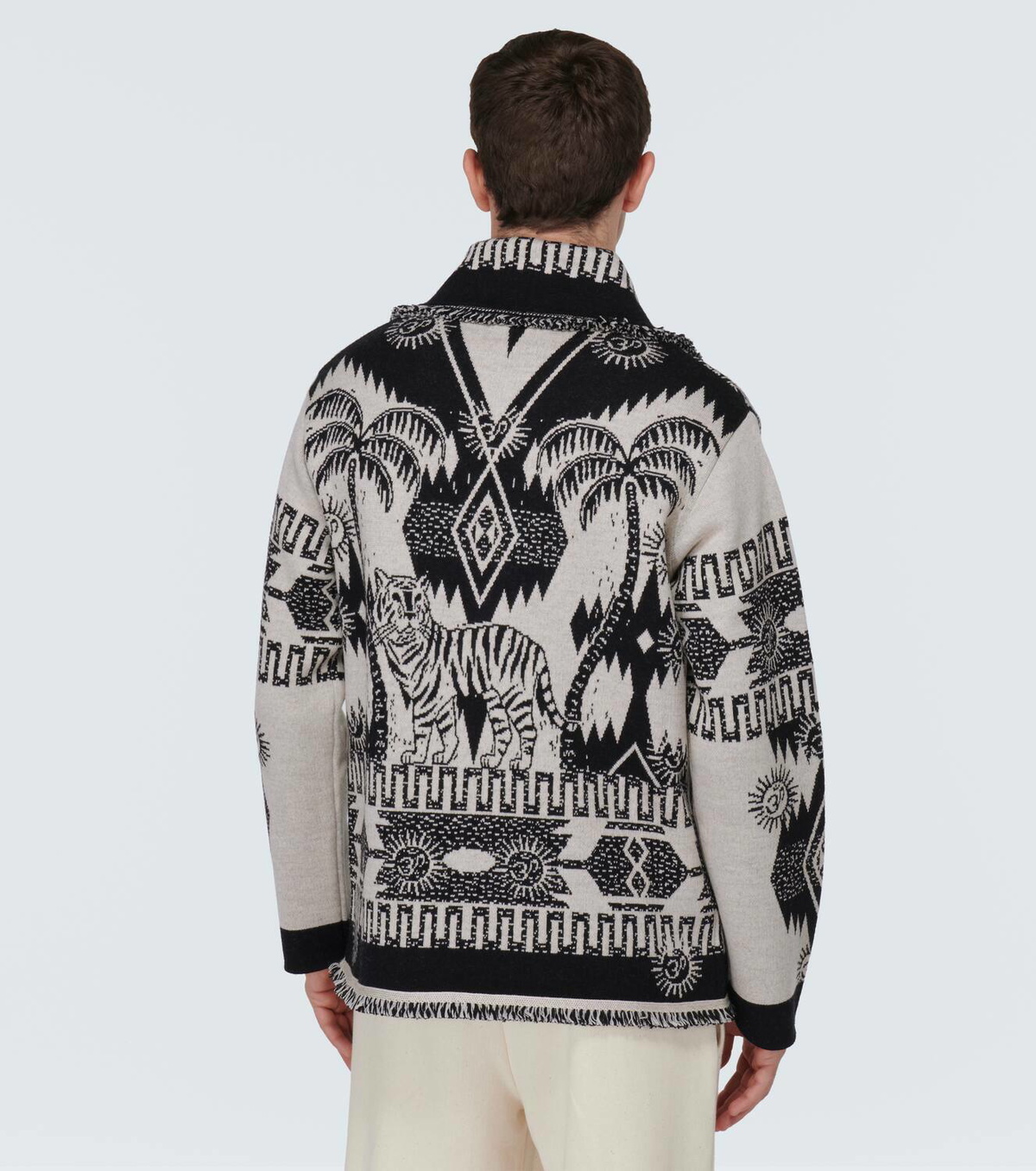 Alanui Jacquard wool-blend cardigan Alanui