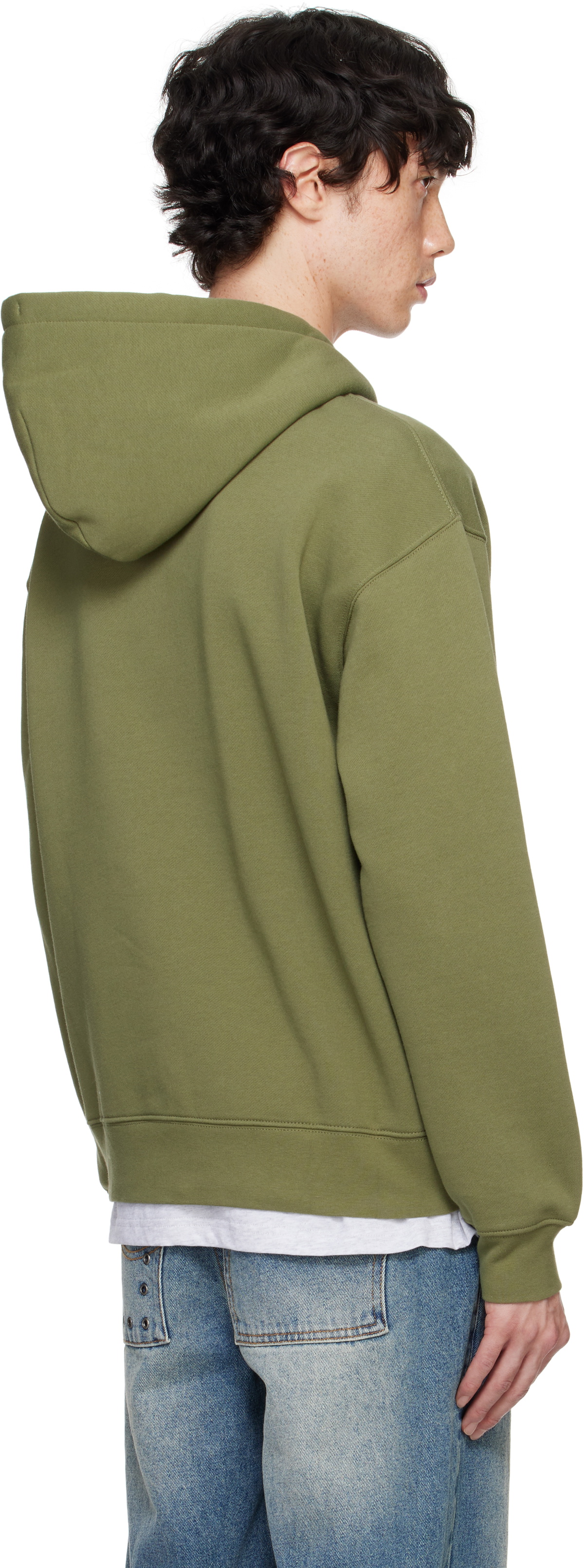 Dime Khaki Cursive Zip Hoodie Dime