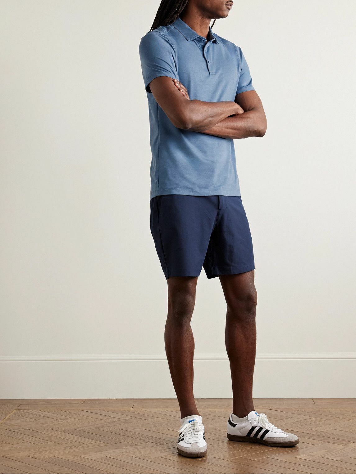 Lululemon - Evolution Slim-Fit Stretch-Jersey Golf Polo Shirt - Blue ...