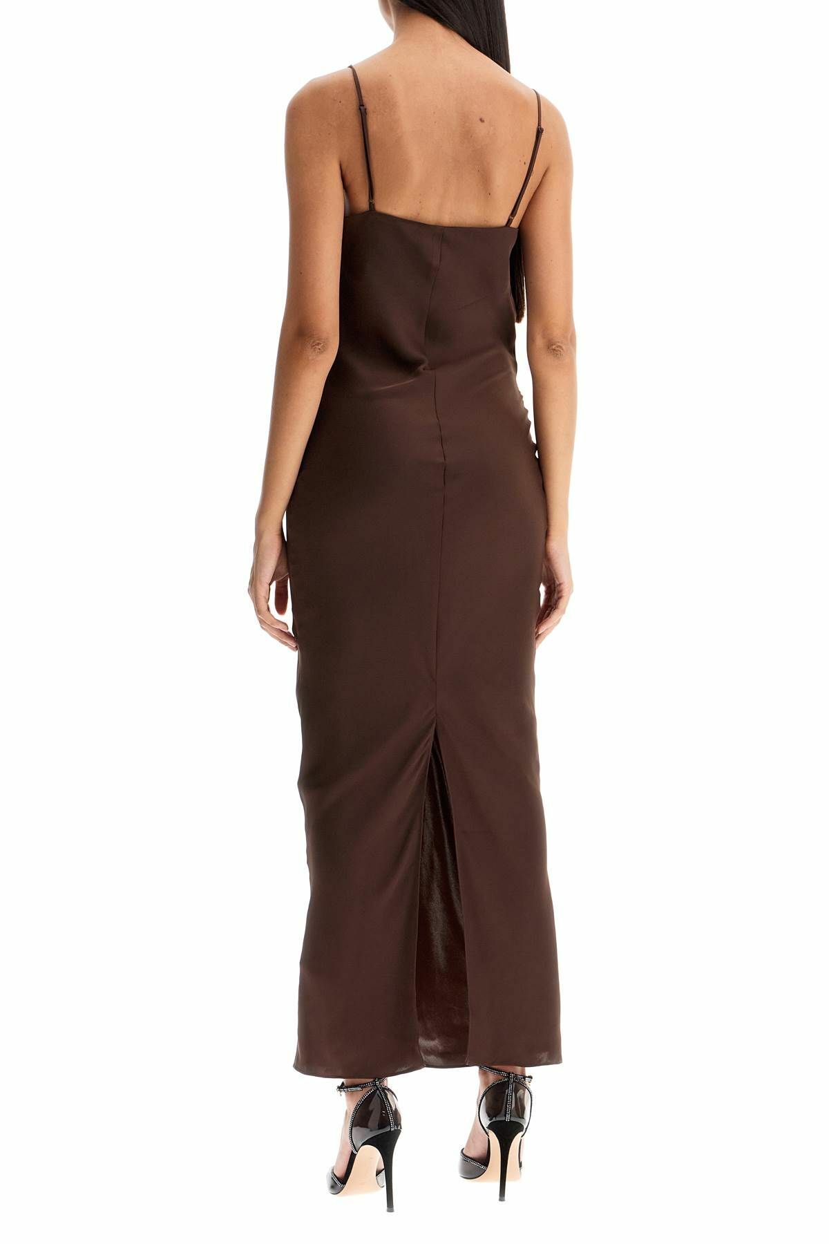 ROTATE lace slip dress with lace Brown ROTATE Birger Christensen