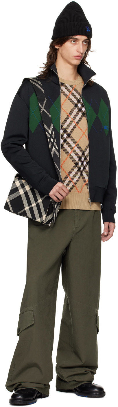 Burberry Beige Check Sweater Burberry