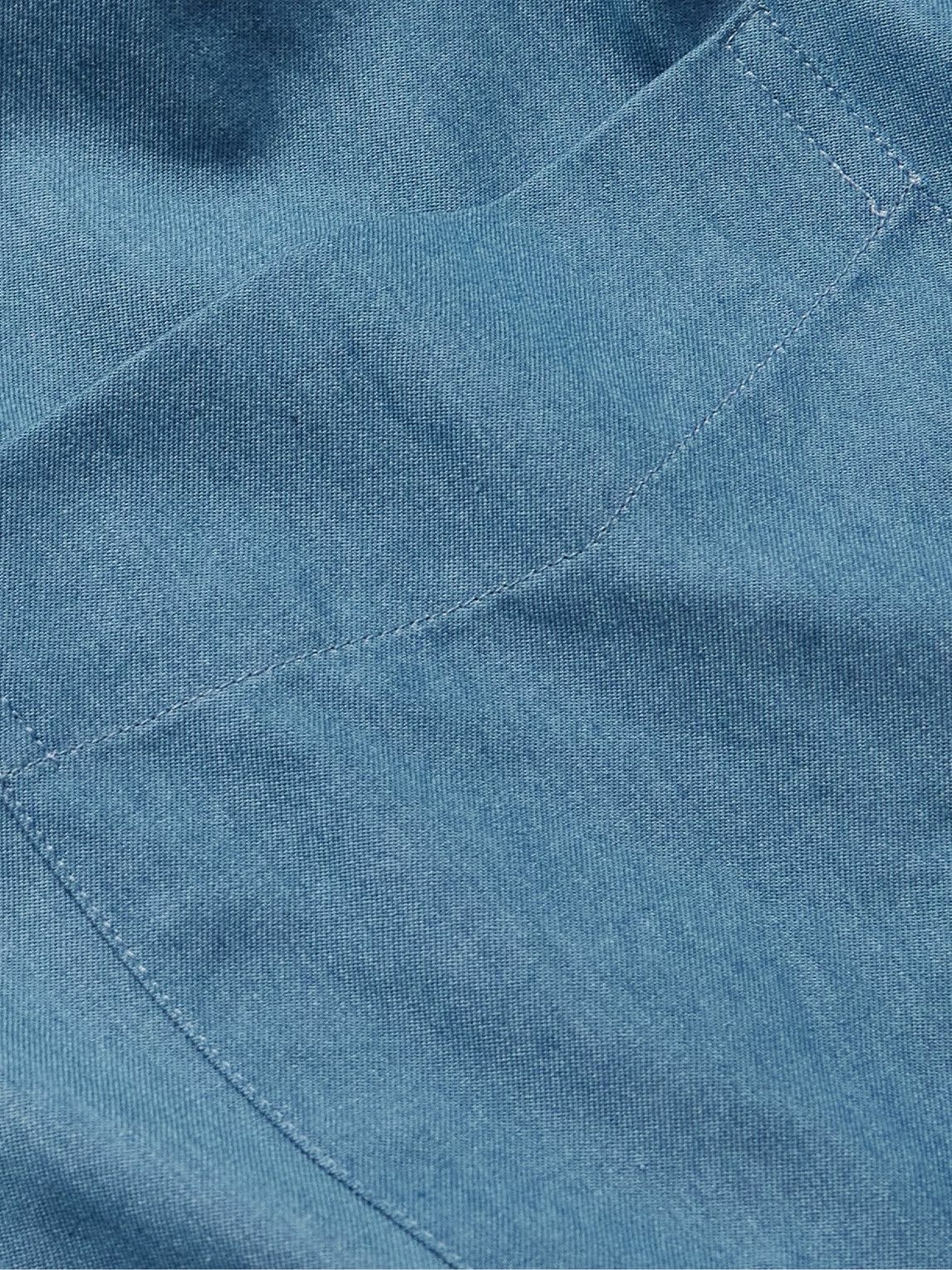 Thom Sweeney - Cutaway-Collar Cotton-Chambray Shirt - Blue Thom Sweeney