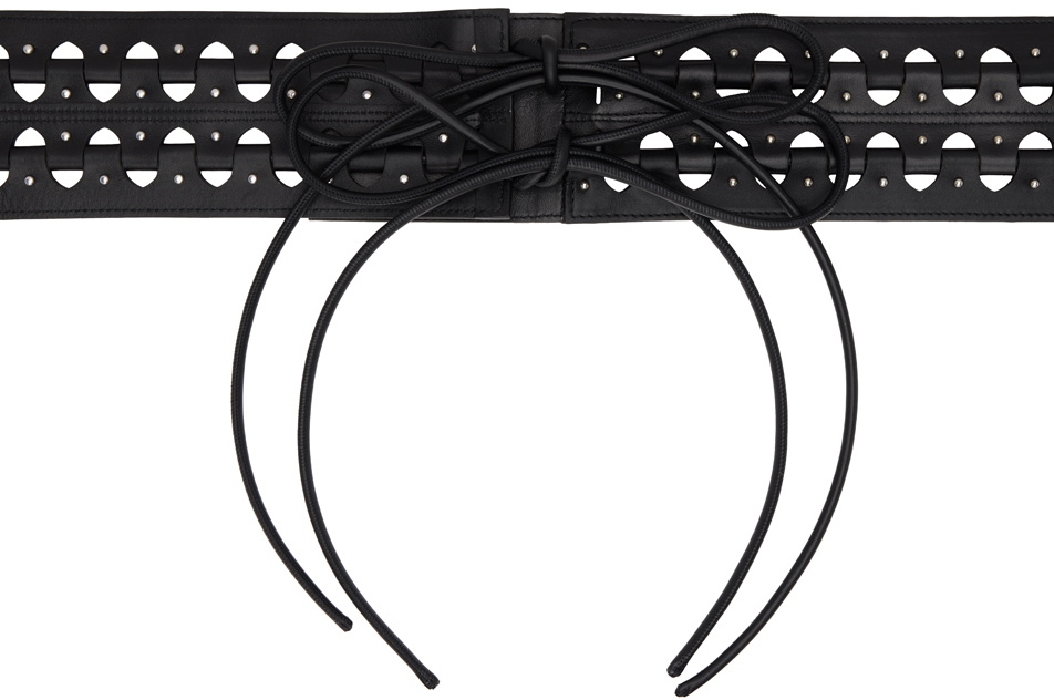 ALAÏA Black Hinge Belt ALAÏA