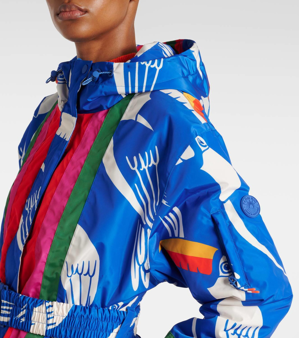 Farm Rio Colorblocked printed ski jacket Farm Rio