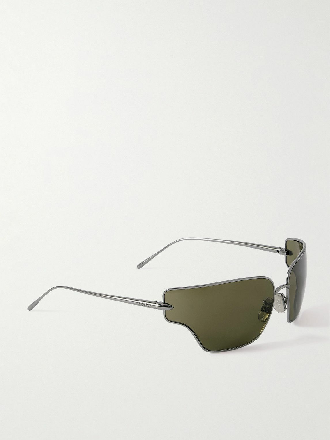LOEWE - Wrap-Around Silver-Tone Sunglasses Loewe