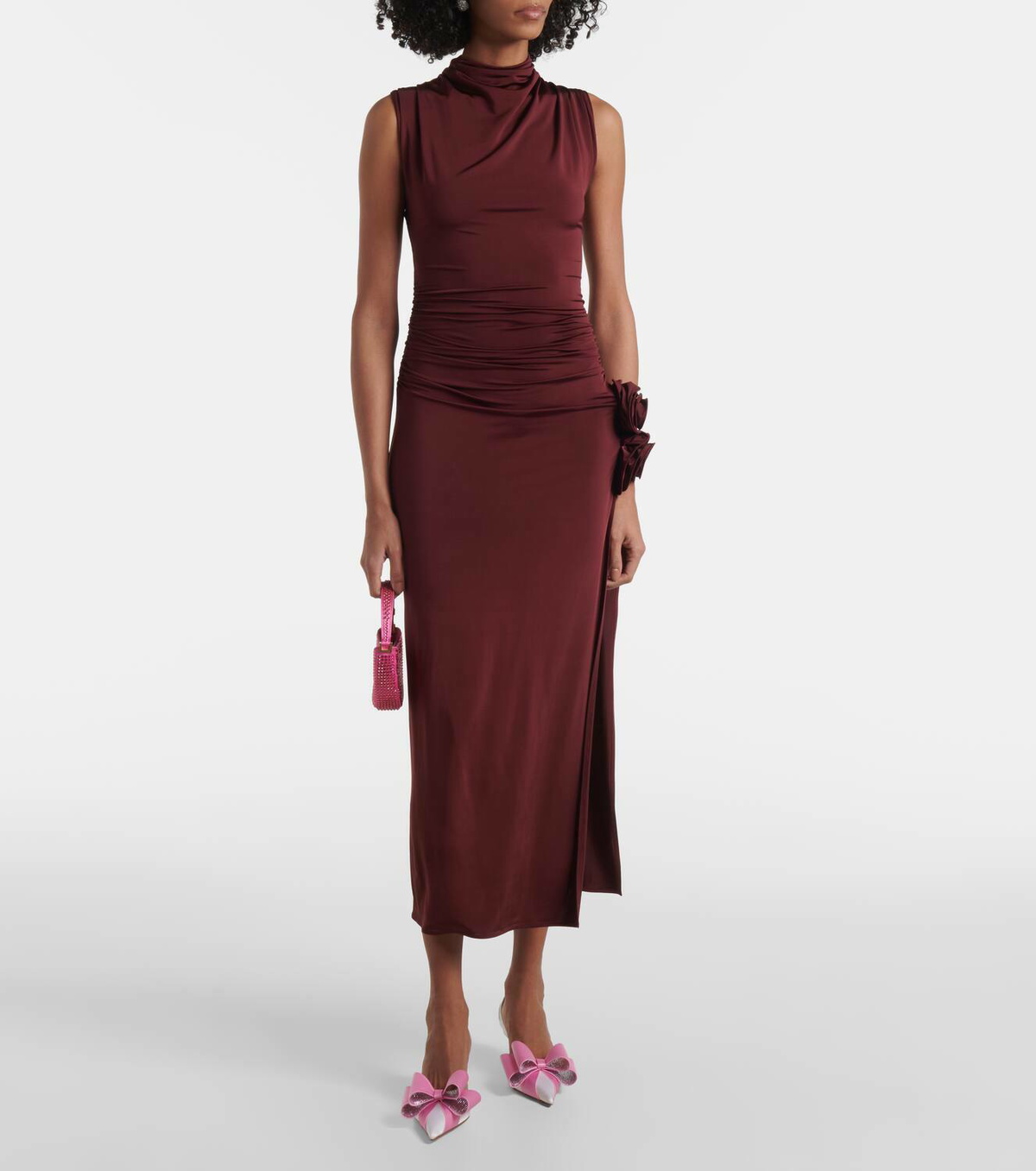 Mach & Mach Le Cadeau satin slingback pumps MACH & MACH