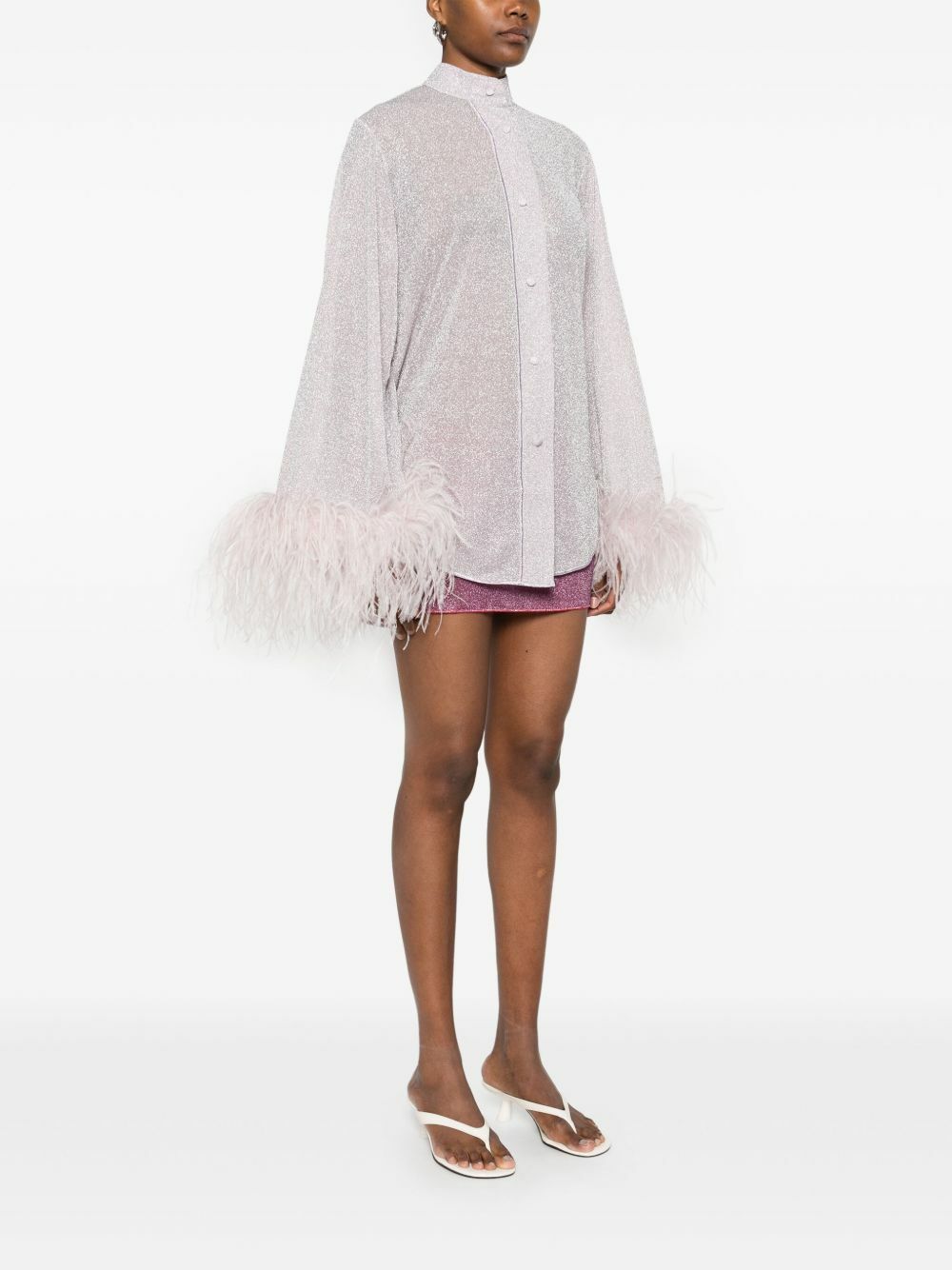 Oséree Lurex Plumage Blouse Oseree