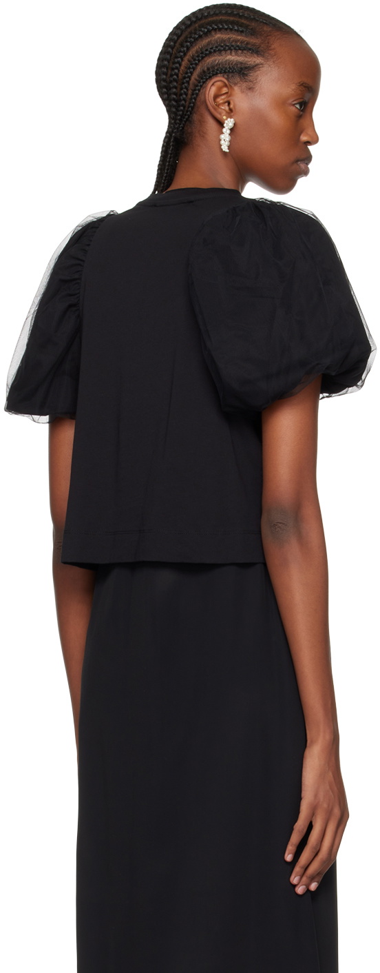 Simone Rocha Black Ruched T-Shirt Simone Rocha