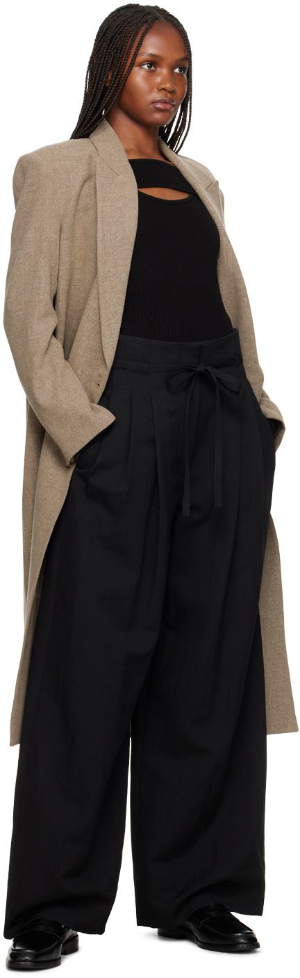 LOW CLASSIC Beige Double Long Coat Low Classic