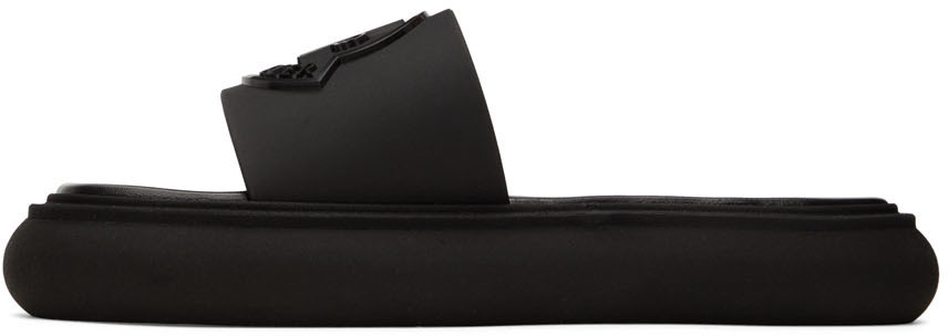 Moncler Black Slyder Slides Moncler