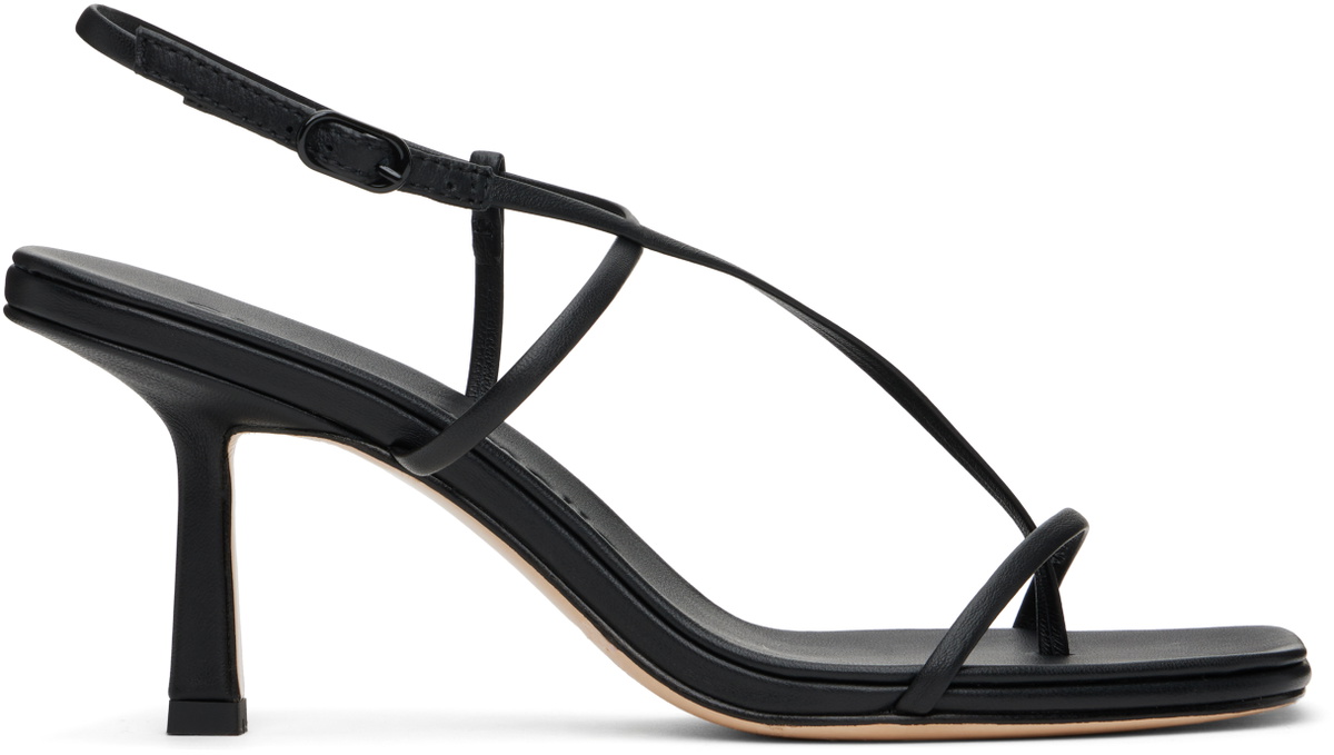 Studio Amelia Black Cross Front 70 Heeled Sandals Studio Amelia