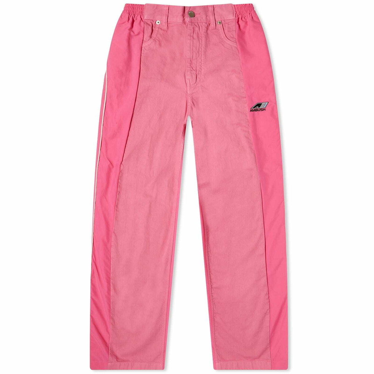 Ambush Women's Denim Nylon Pant in Pink Ambush