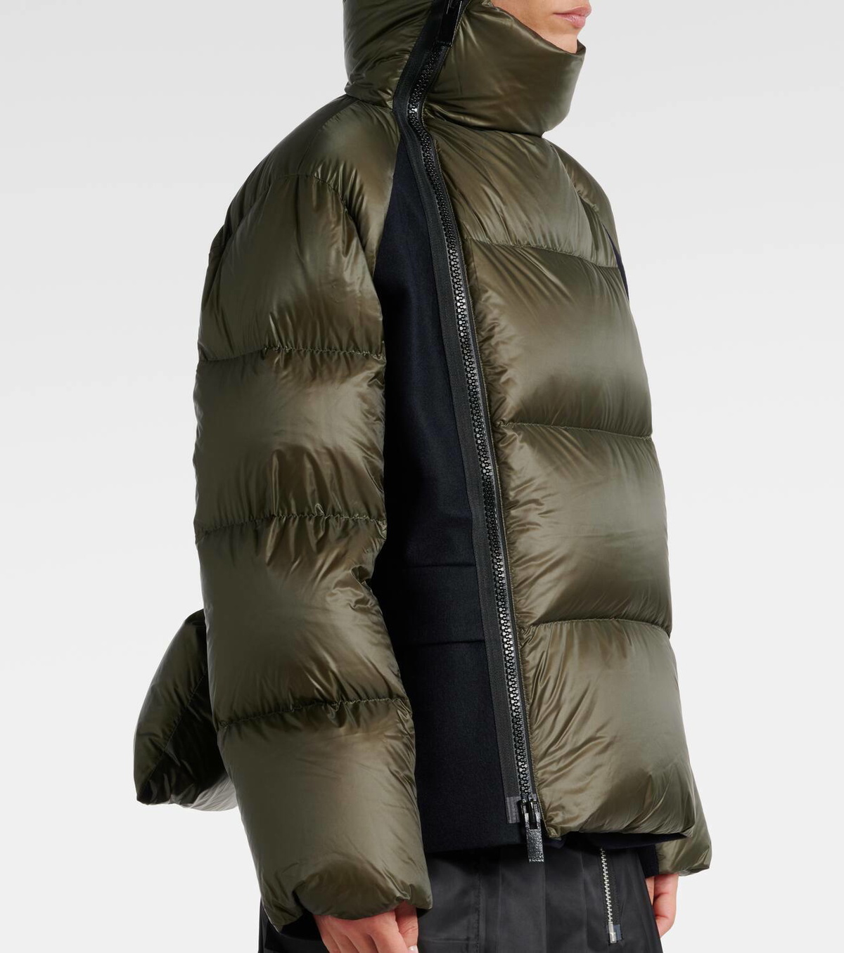 Sacai Wool-trimmed puffer jacket Sacai