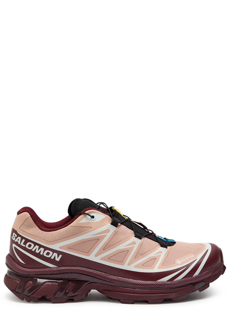 Salomon XT-6 Gtx Panelled Mesh Sneakers Pink Salomon