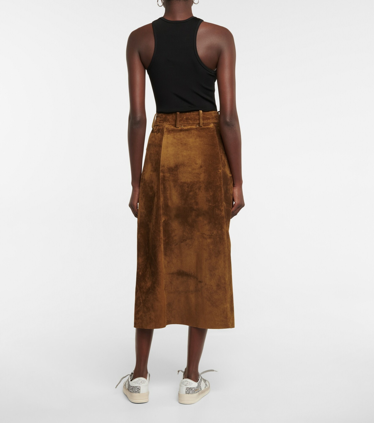 Golden Goose - Suede midi skirt Golden Goose Deluxe Brand