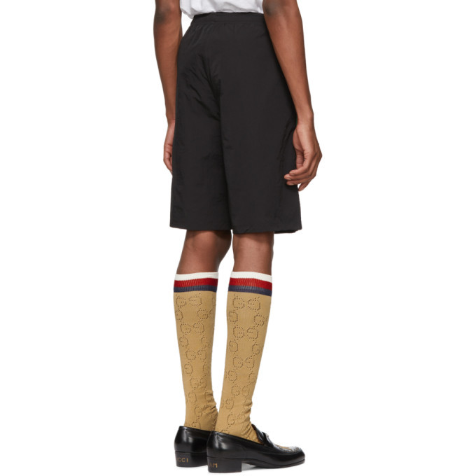 Gucci Black Intarsia Web Shorts Gucci