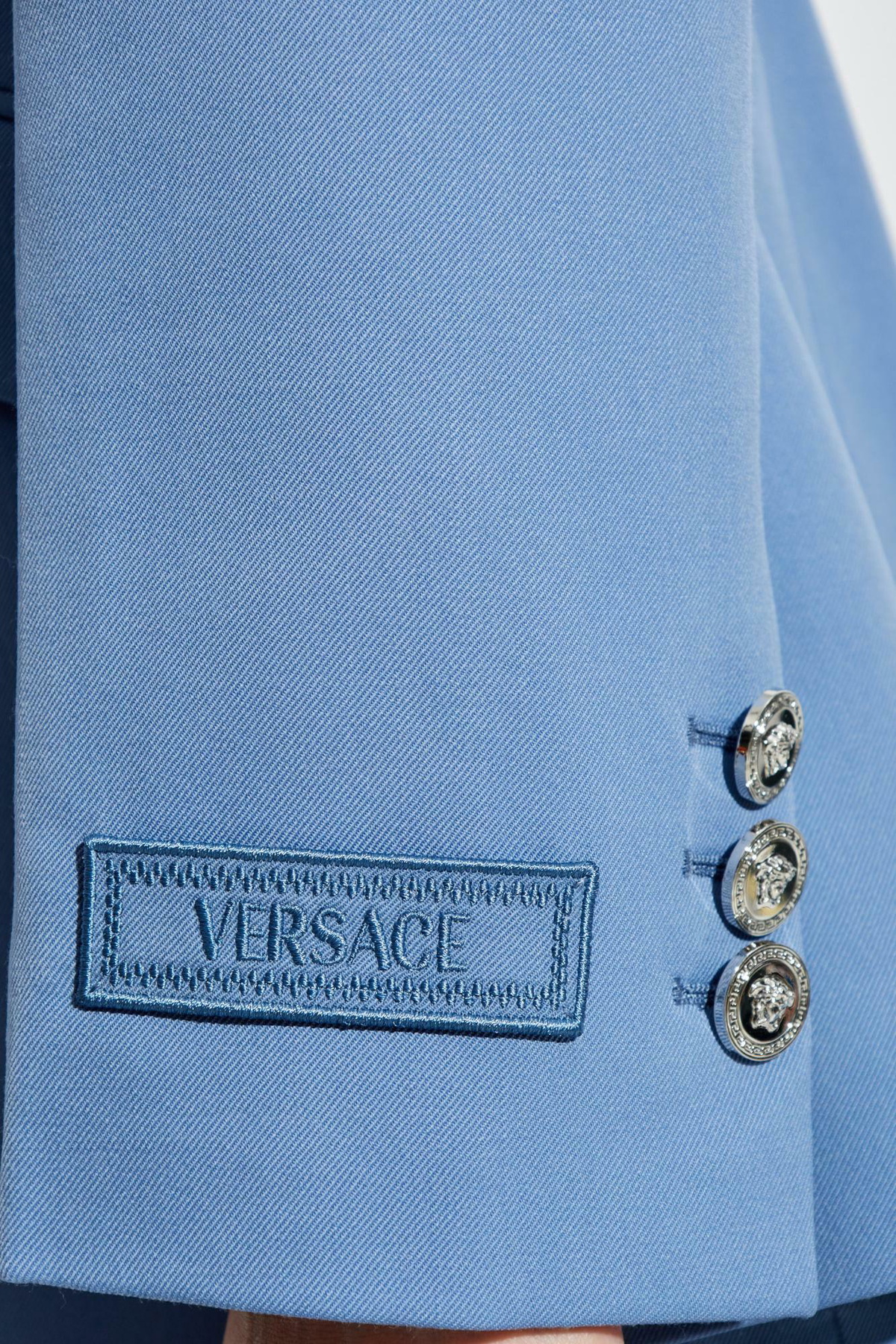 Versace Wool Blazer With Closed Lapels Versace